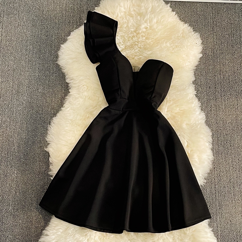 One Side Off Shoulder A-line Dress Evening Dress on Luulla