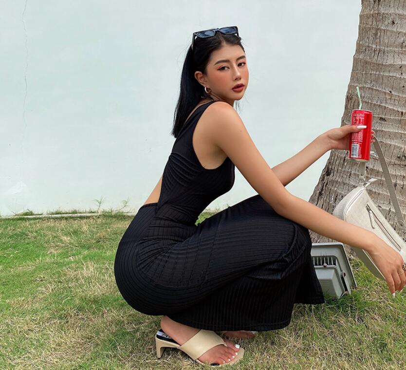 Sexy Backless Sleeveless Side Slit Dress on Luulla