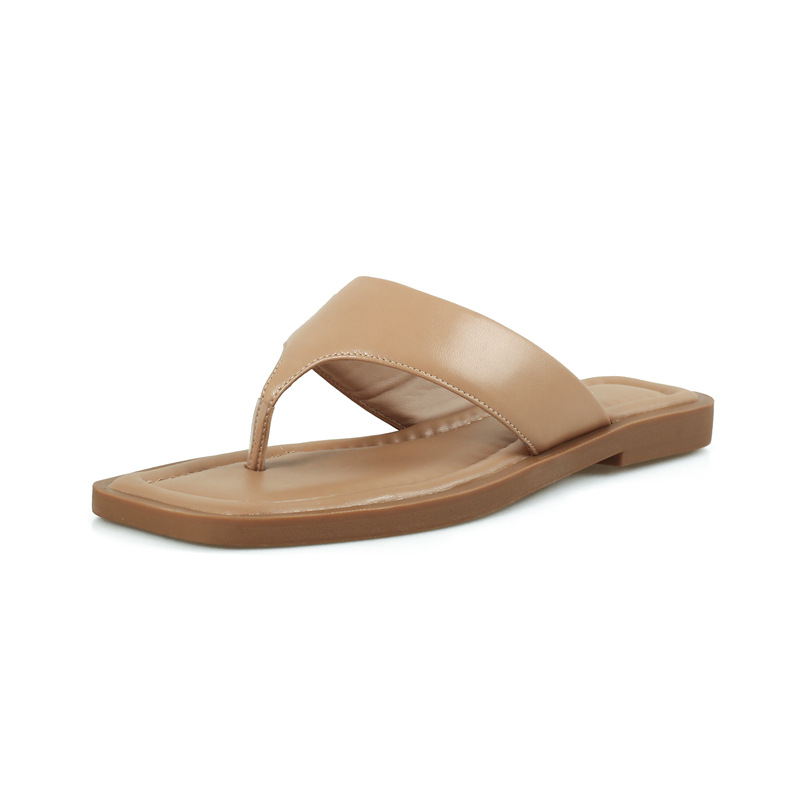 Premium Sense Square Toe Flip-flops on Luulla